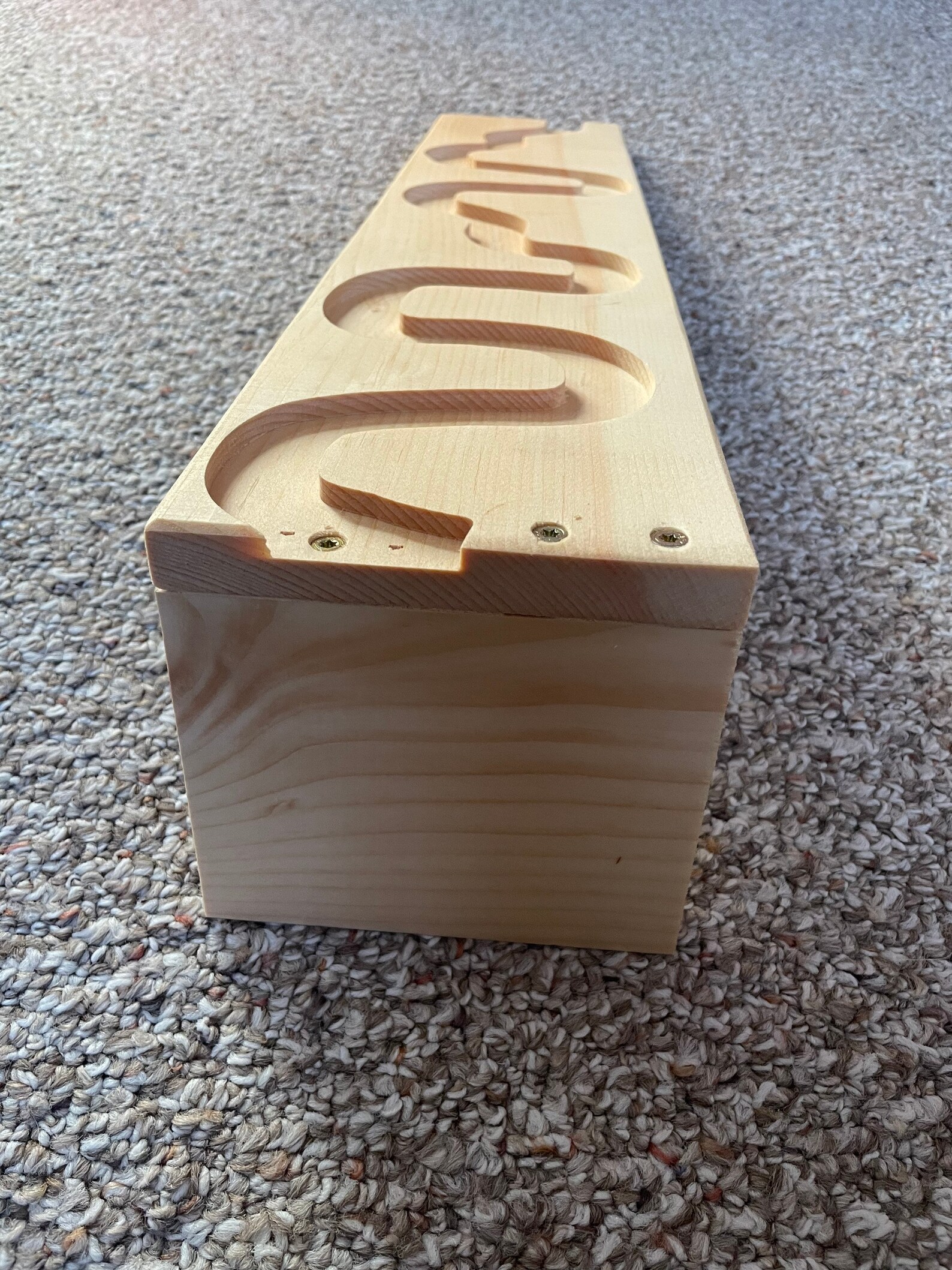 Wooden Marble Run Race Winding Track Set Wooden Ball Run Snake Track ...