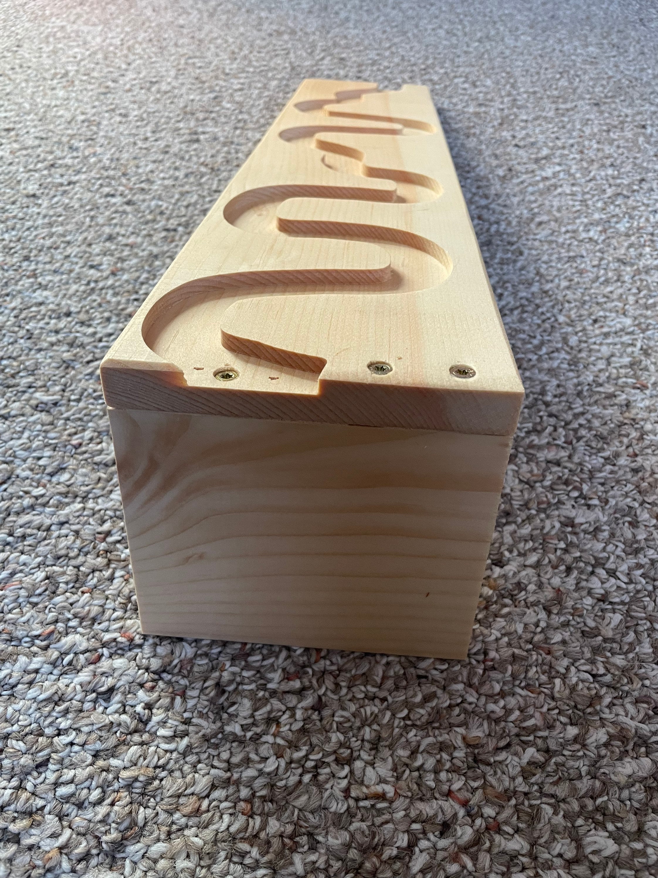 Wooden Marble Run Race Winding Track Set Wooden Ball Run Snake | Etsy