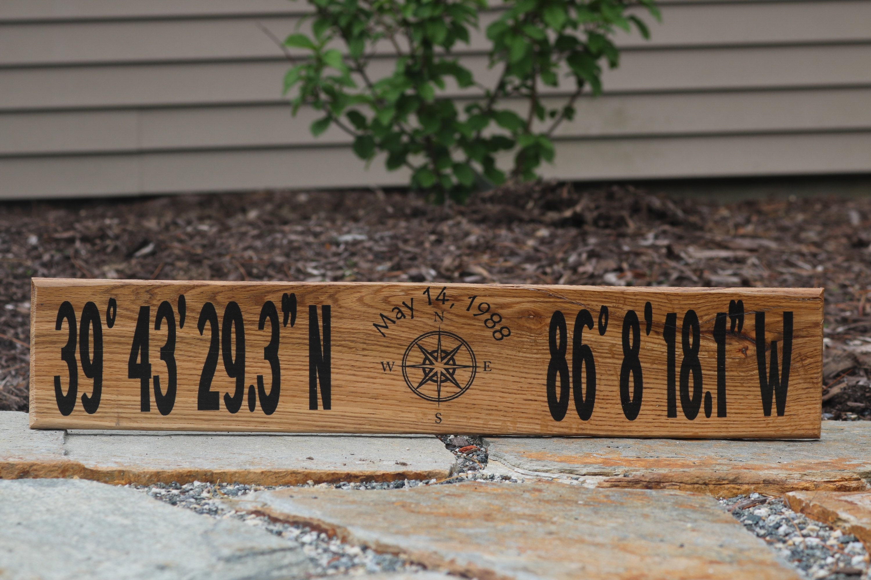 Latitude Longitude Wood Signs Coordinates Sign Gift for Her | Etsy