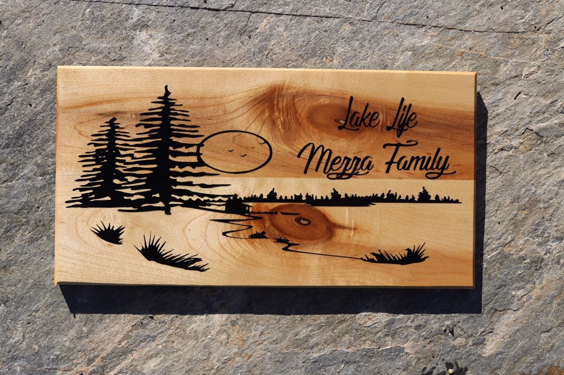 Custom Lake House Signs Cabin Sign Wood Lake House Sign | Etsy