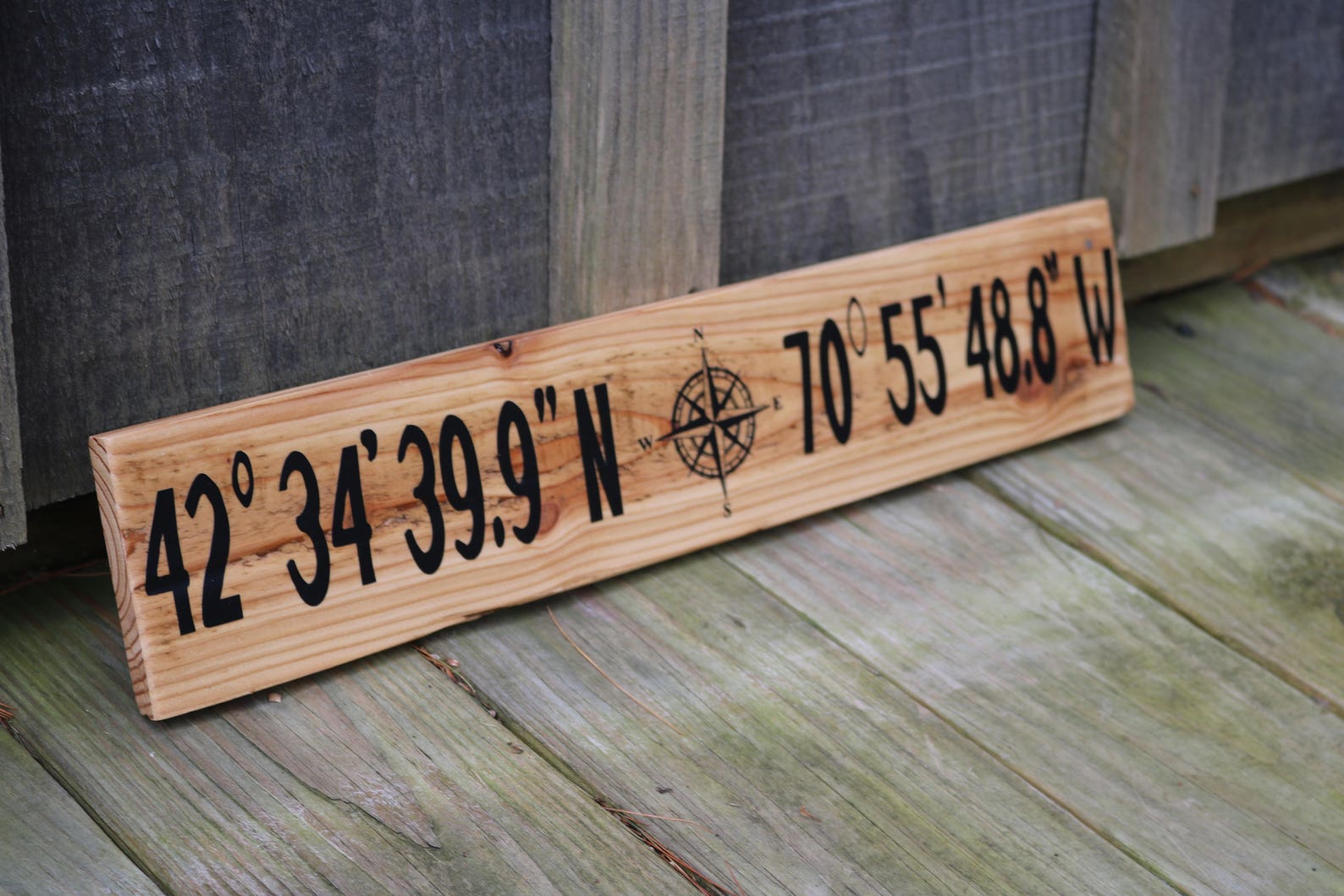 Latitude Longitude Wood Signs Coordinates Sign Gift for Her Gift for ...