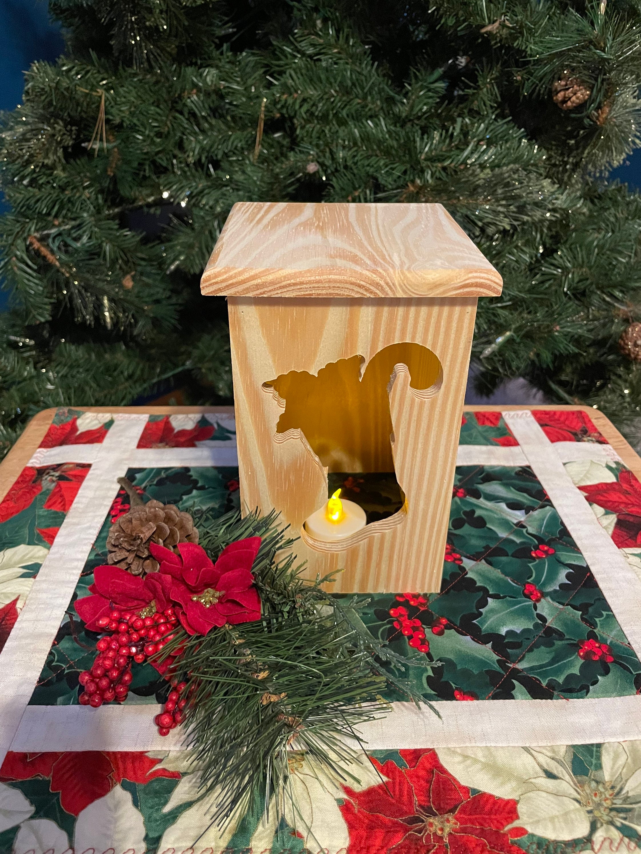 Rustic Christmas Lanterns Outdoor Holiday Lantern Wooden | Etsy