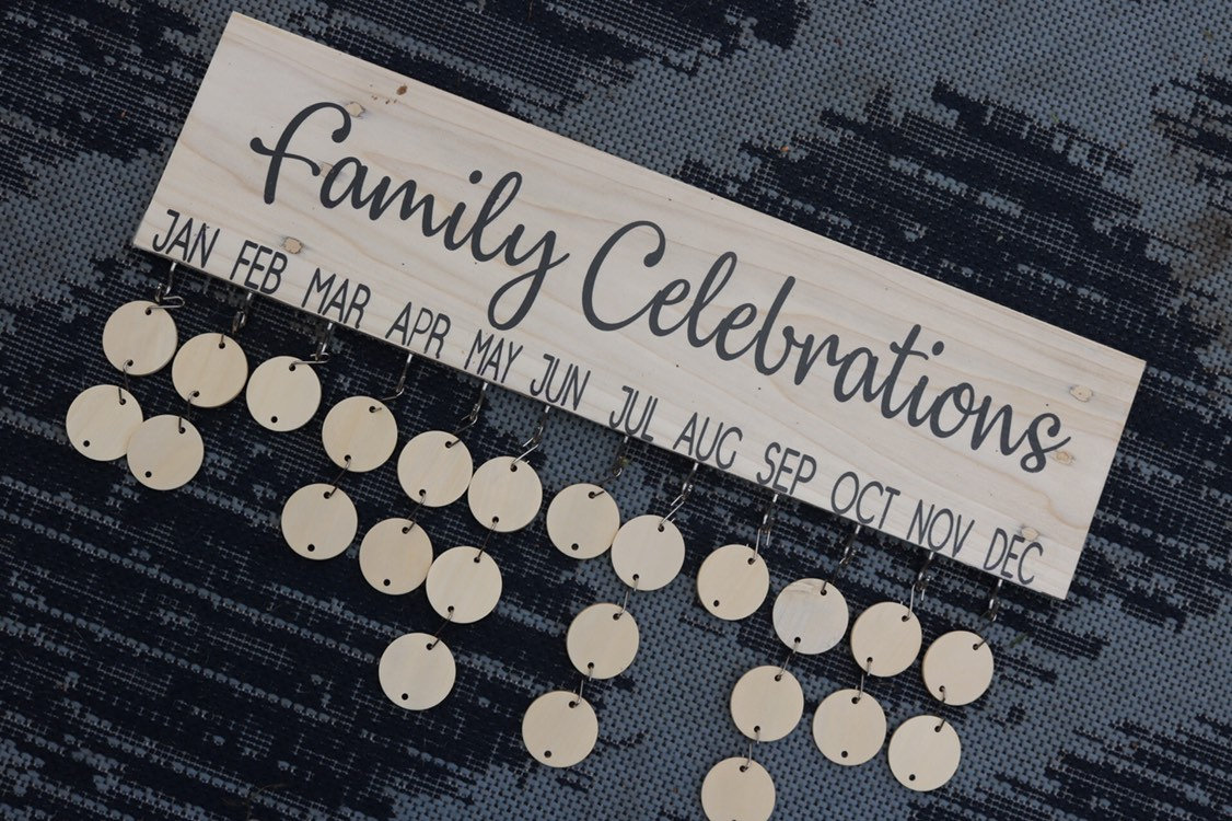 Family Celebrations Board Family Birthdays Board Anniversaries | Etsy