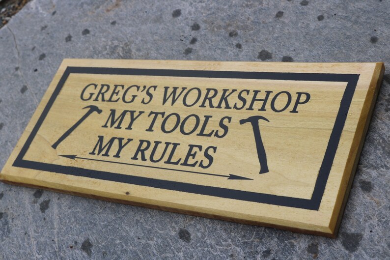 Garage Sign Wood Workshop Sign Custom Workshop Sign Man Cave | Etsy