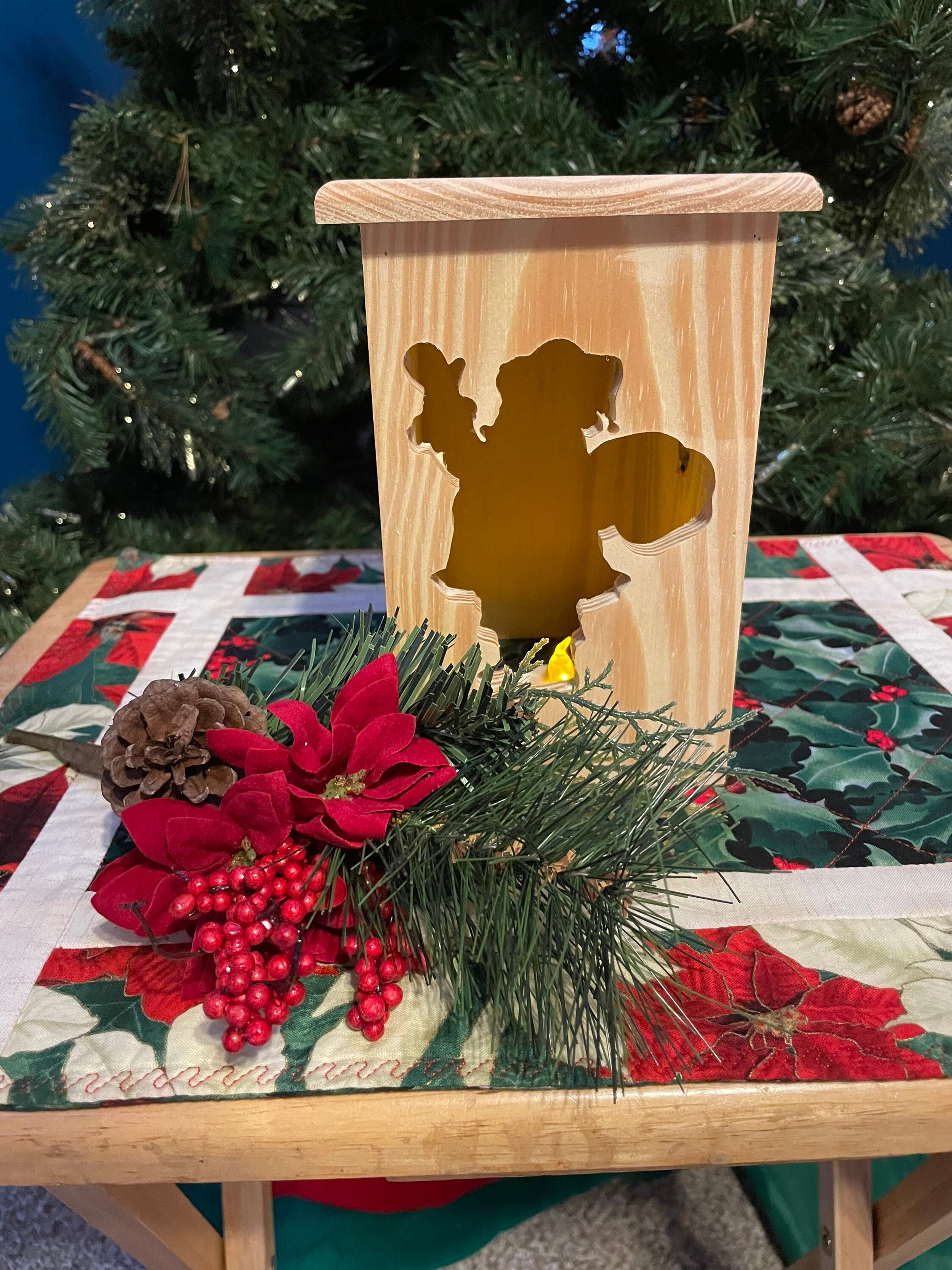 Rustic Christmas Lanterns Outdoor Holiday Lantern Wooden | Etsy