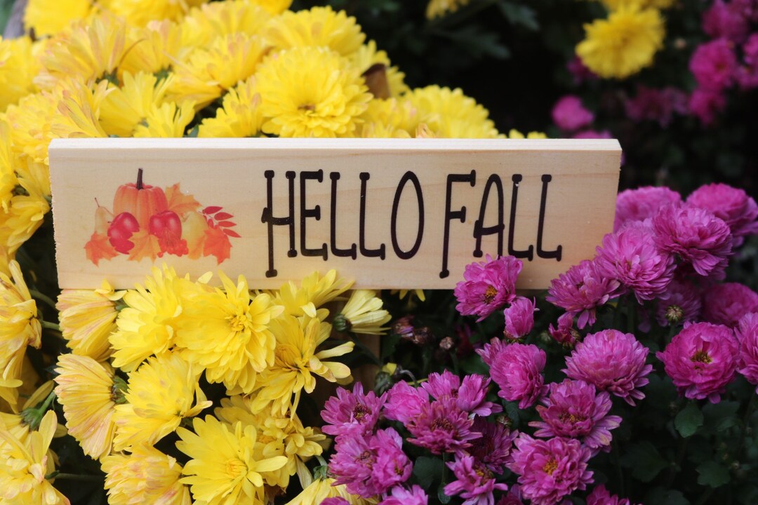 Fall Garden Stakes Garden Custom Plant Markers Garden Decor Wood Signs ...
