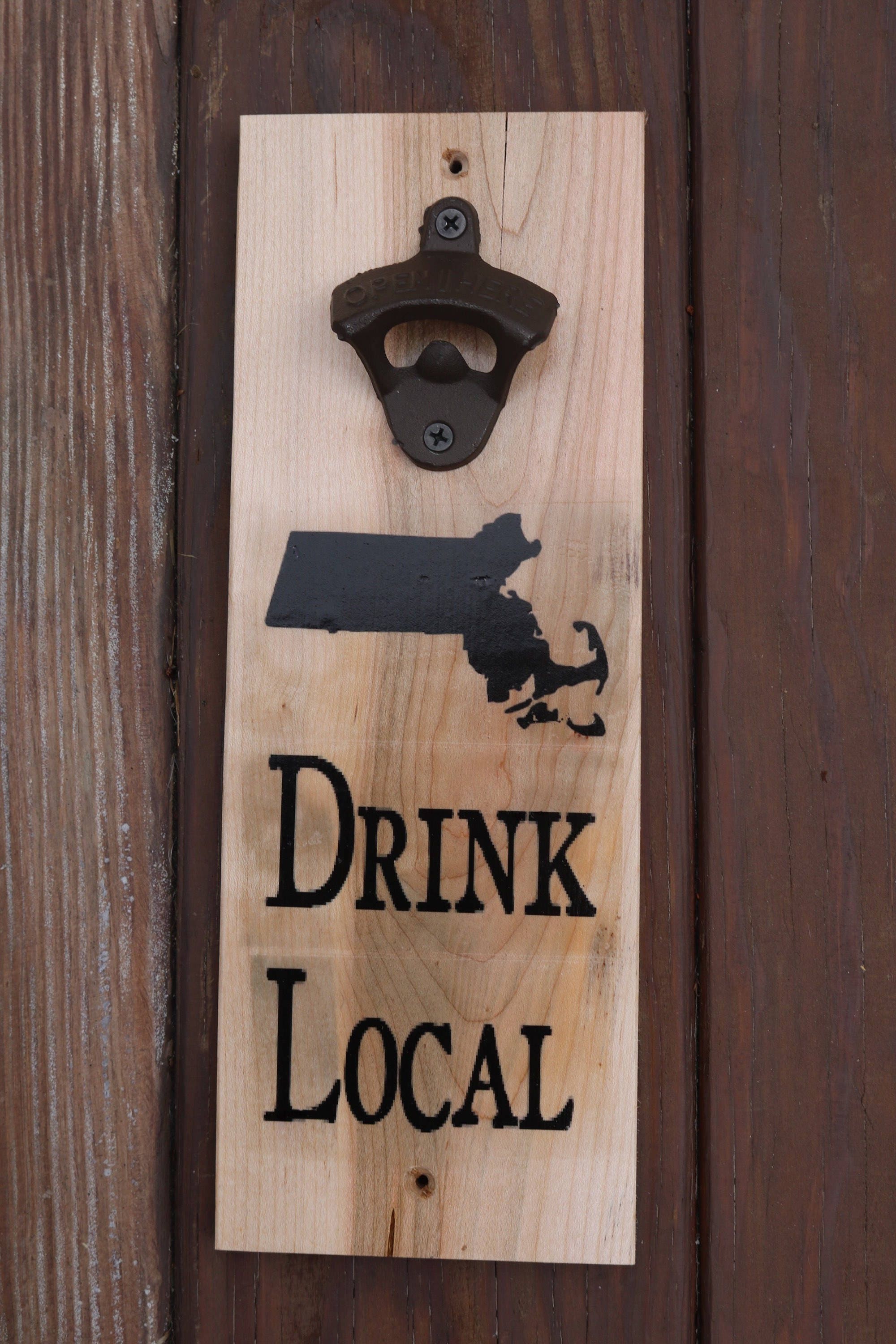 Personalized Wall Bottle Opener Bar Decor Beer Wood Signs Cast | Etsy