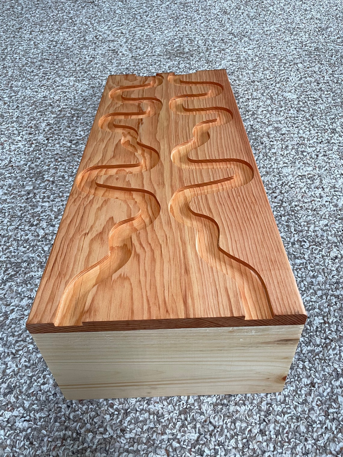 Wooden Double Marble Run Race Winding Track Set ASMR Ball Run Snake ...