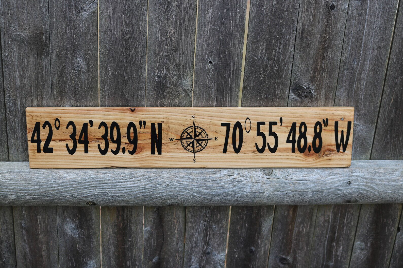 Latitude Longitude Wood Signs Coordinates Sign Gift for Her | Etsy