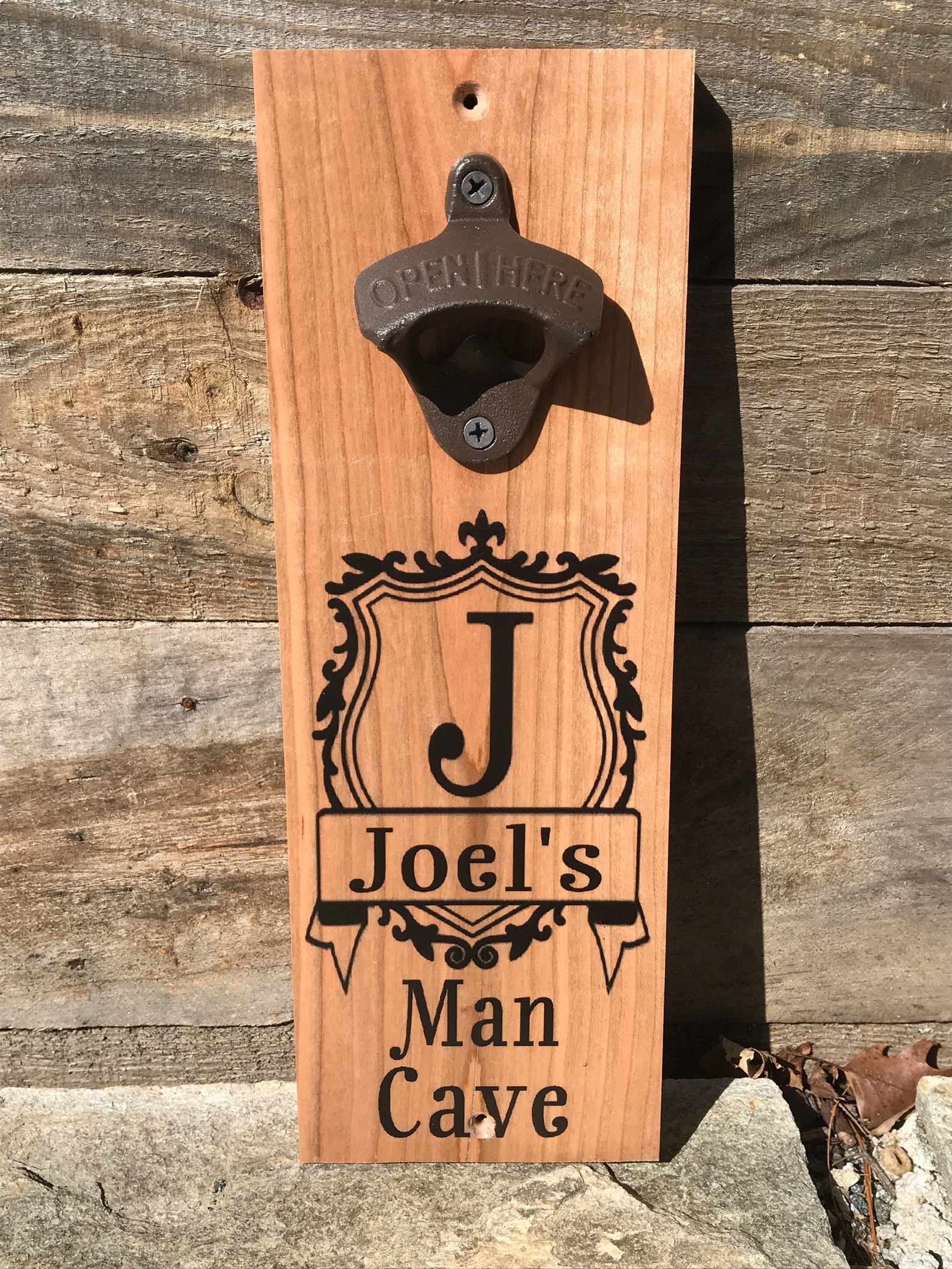 Personalized Wall Bottle Opener Bar Decor Beer Wood Signs Cast - Etsy