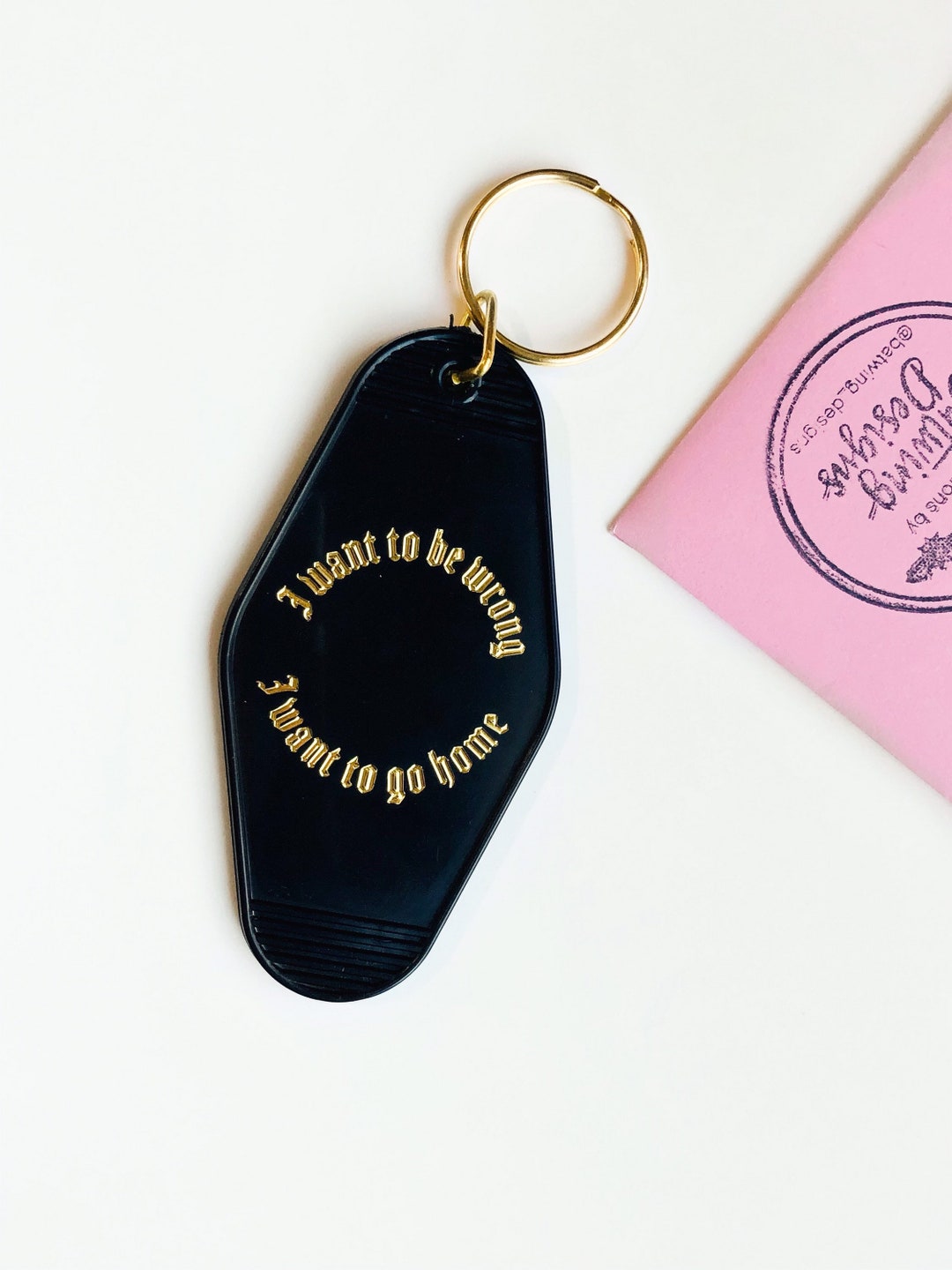 I Want to Go Home Black Motel Keychain | Phoebe Bridgers Chinese ...