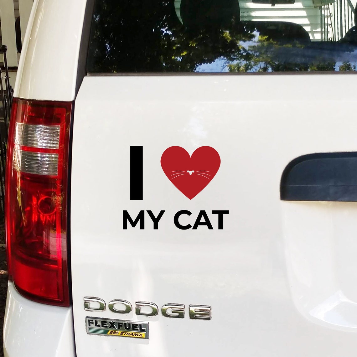 I Heart My Cat / Cats Car Decal | Etsy