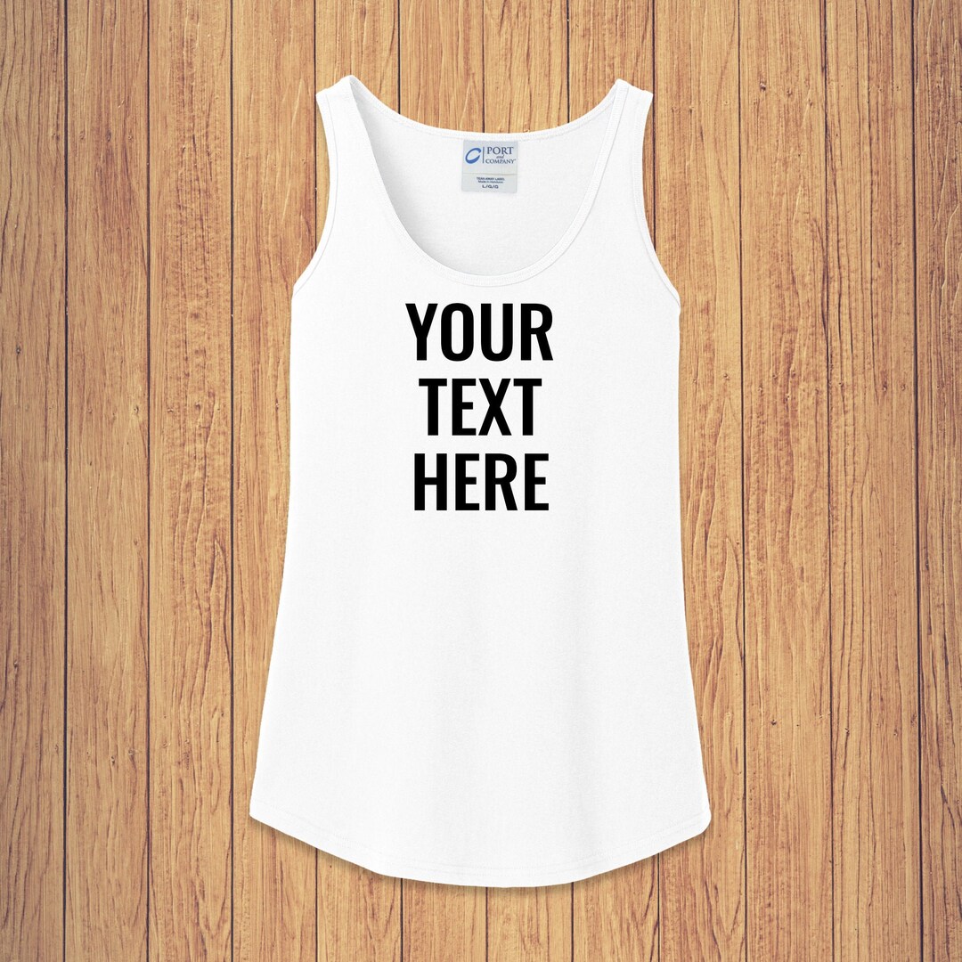 Personalized Text Women's White Sleeveless Tank Top Special Order Sizes ...