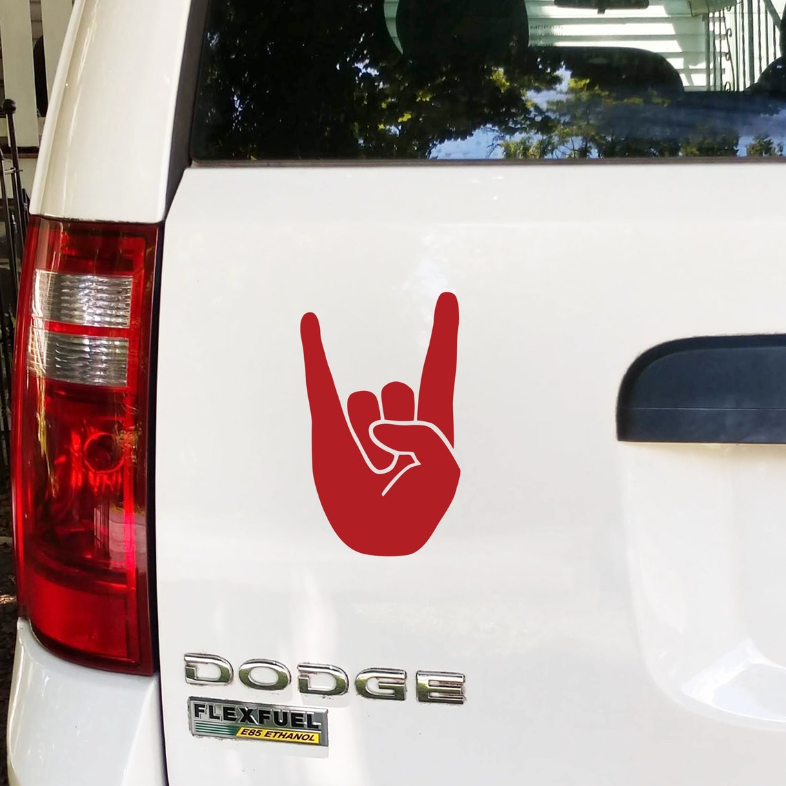 Metal Horns Car Decal - Etsy