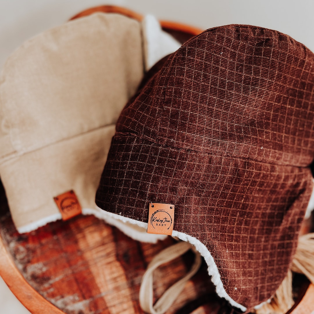 Trapper Hat Brown Checker & Solid Tan - Etsy UK