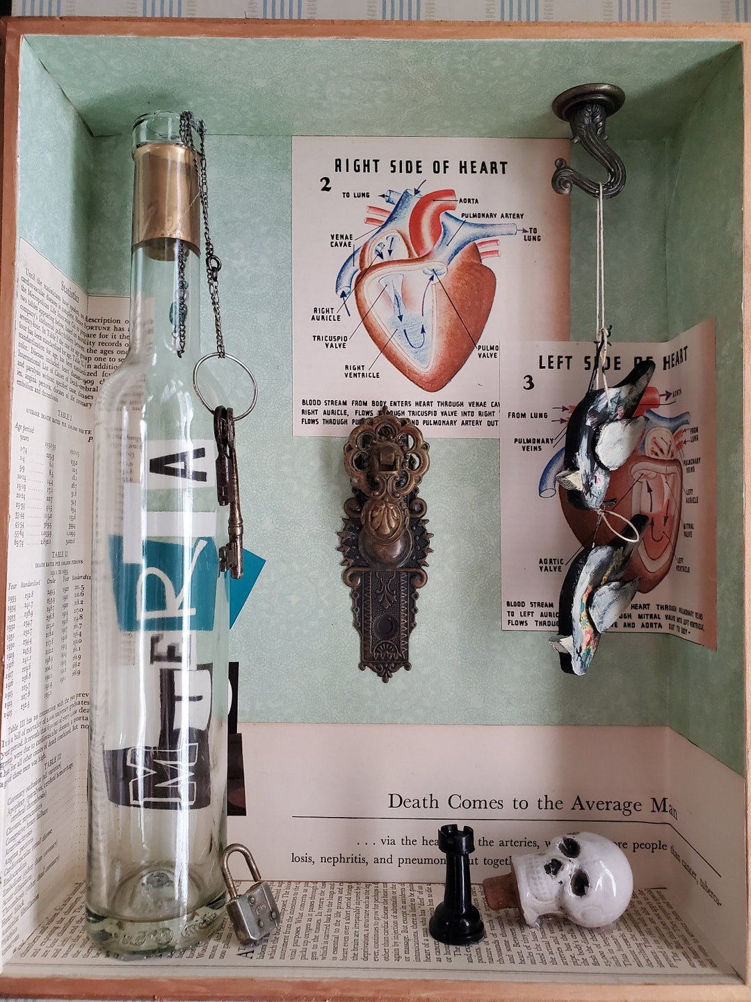 Muerta Death Box Cigar Box Original Collage Art - Etsy