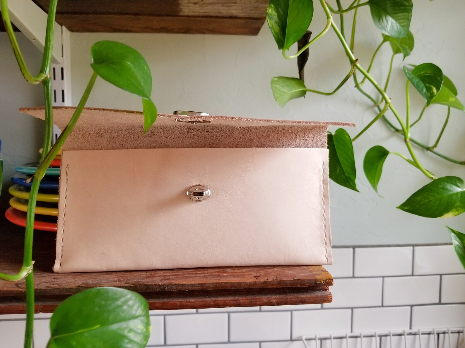 Handmade Leather Clutch / Homemade Leather Purse / Simple Modern ...