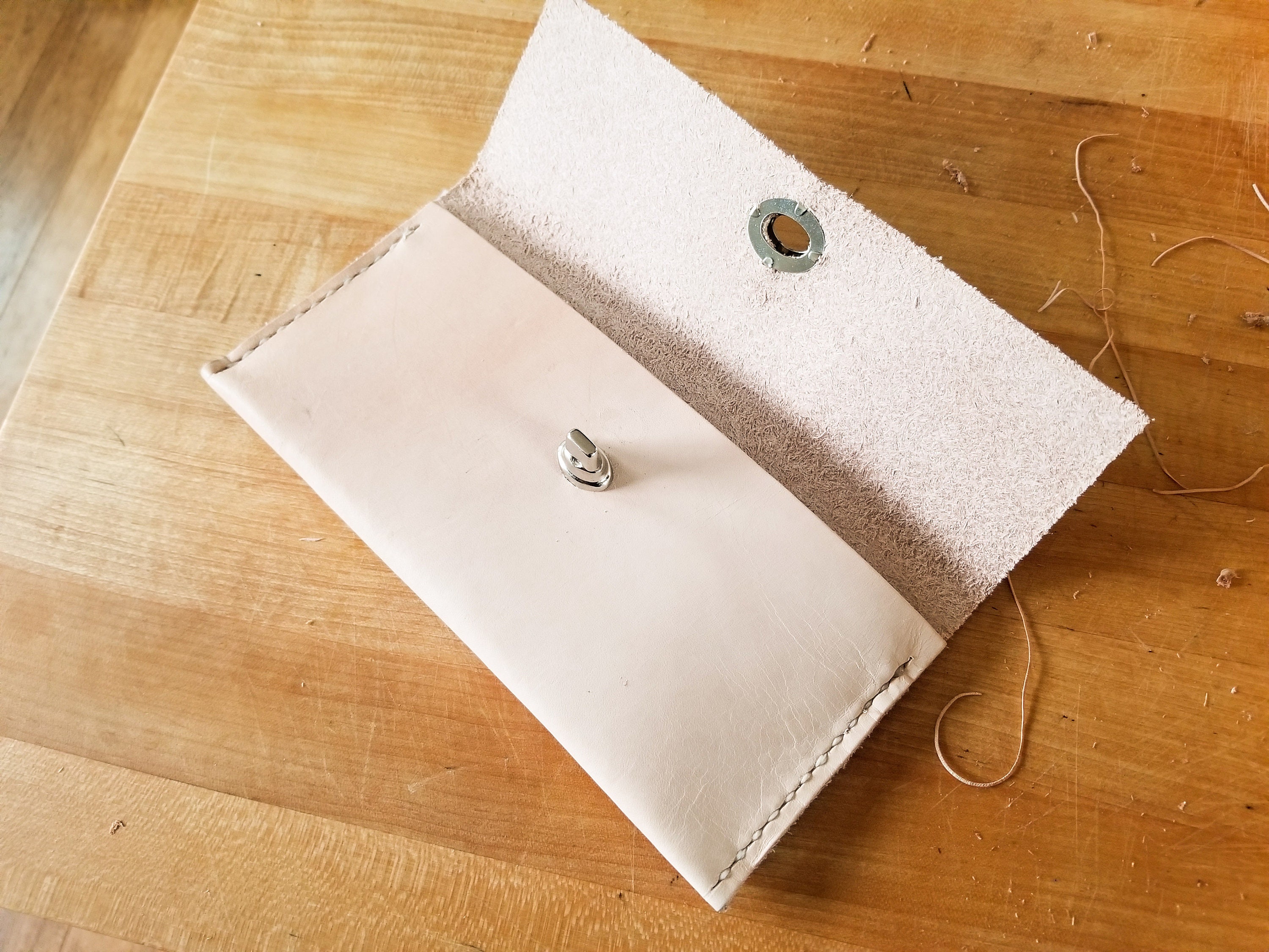 Handmade Leather Clutch / Homemade Leather Purse / Simple Modern ...