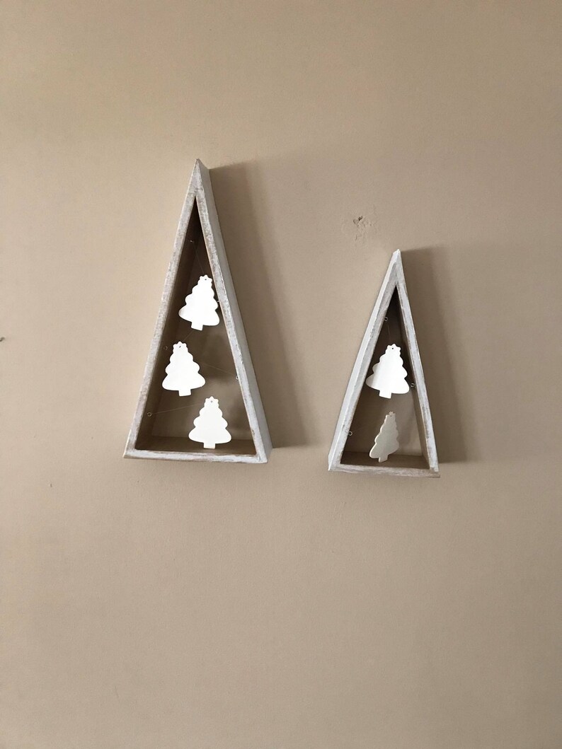 Christmas Mache Paper Triangle Set of 2 / Modern Christmas - Etsy