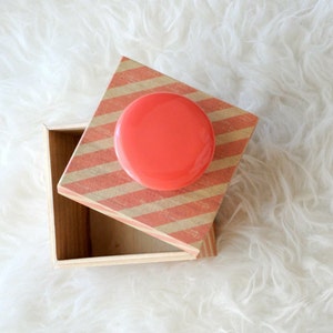 Storage Wood Box / Box Stripes Pattern / Storage Box / Wooden Art ...