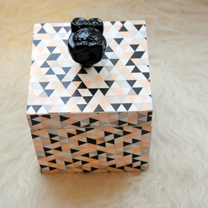 Storage Wood Box / Geometric Pattern / Storage Box / Wooden - Etsy