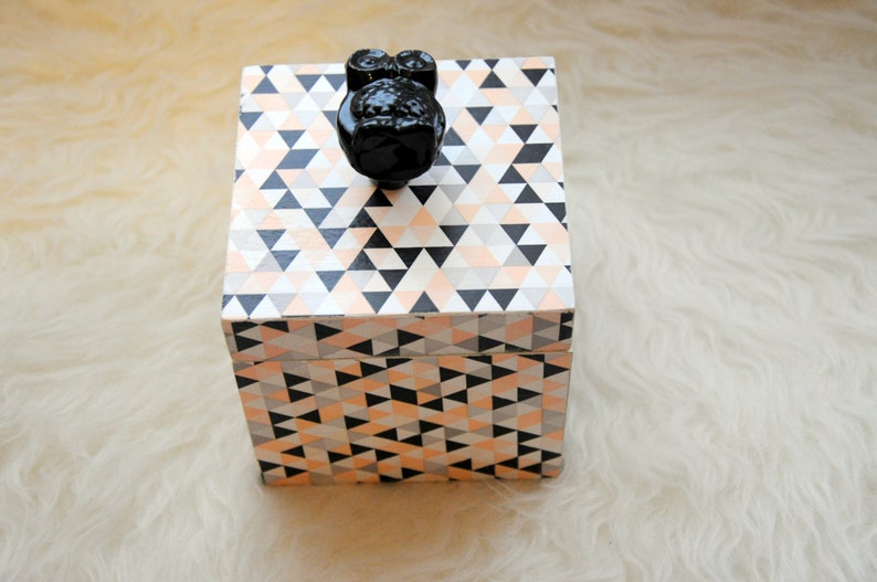 Storage Wood Box / Geometric Pattern / Storage Box / Wooden - Etsy