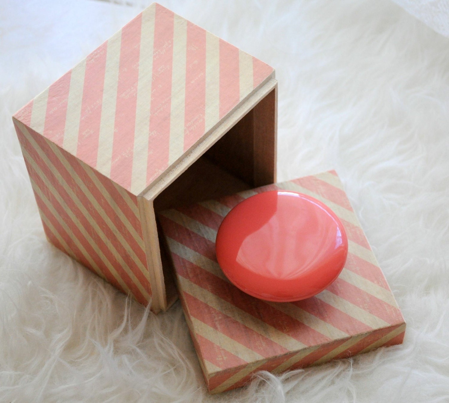 Storage Wood Box / Box Stripes Pattern / Storage Box / Wooden Art ...