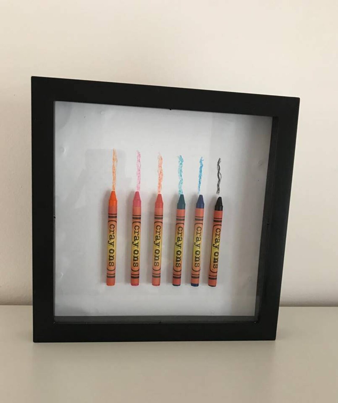 Shadow Box crayons / Shadow Box Frame / Display - Etsy