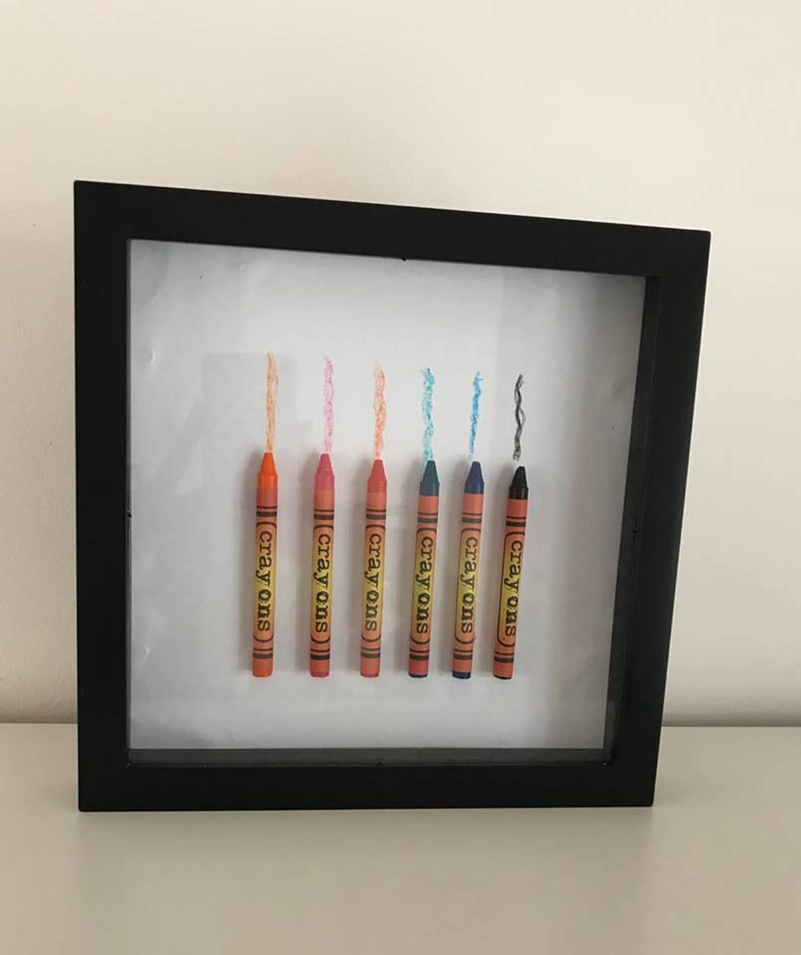 Shadow Box crayons / Shadow Box Frame / Display - Etsy