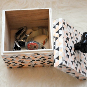 Storage Wood Box / Geometric Pattern / Storage Box / Wooden - Etsy