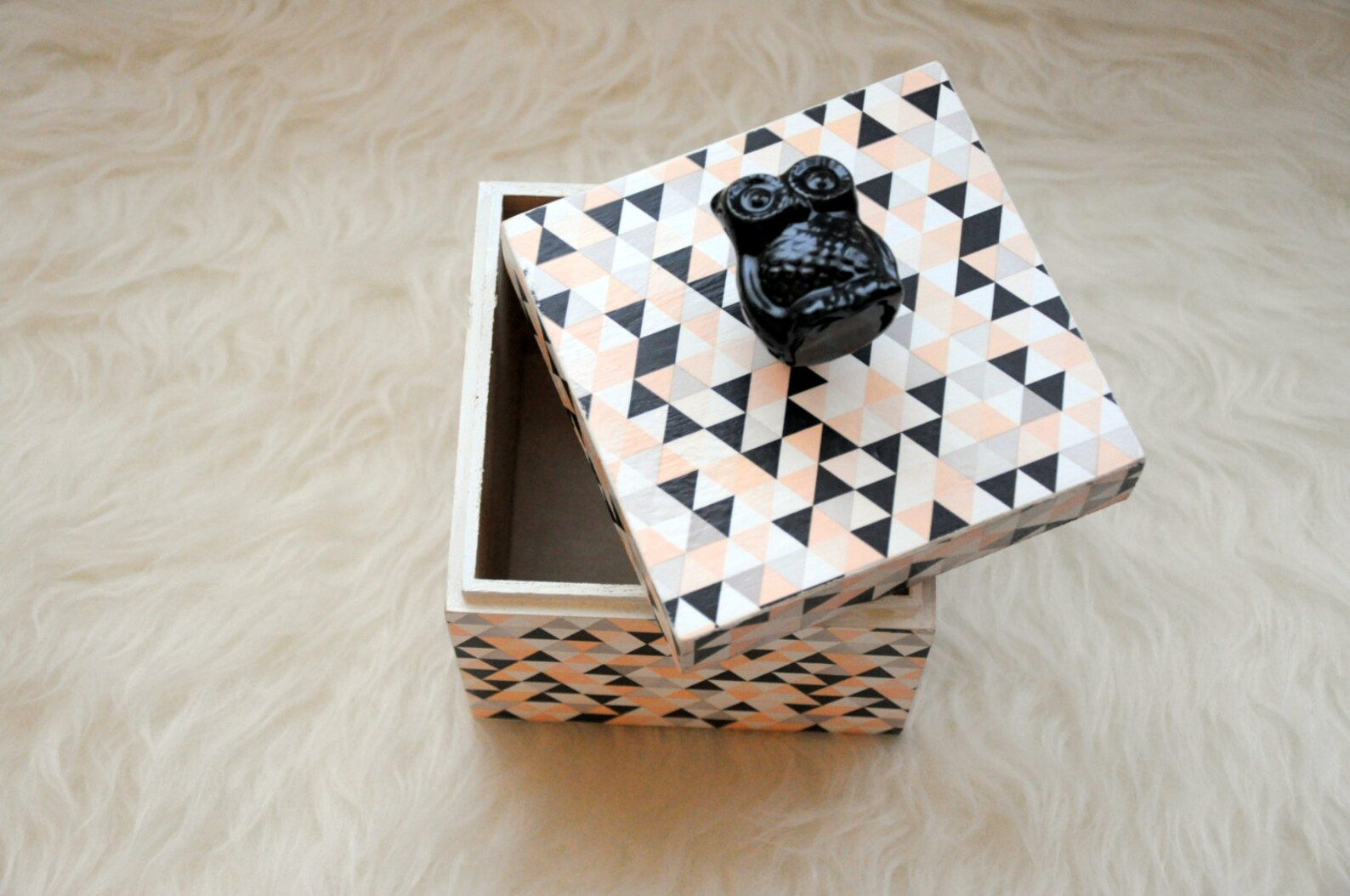 Storage Wood Box / Geometric Pattern / Storage Box / Wooden - Etsy