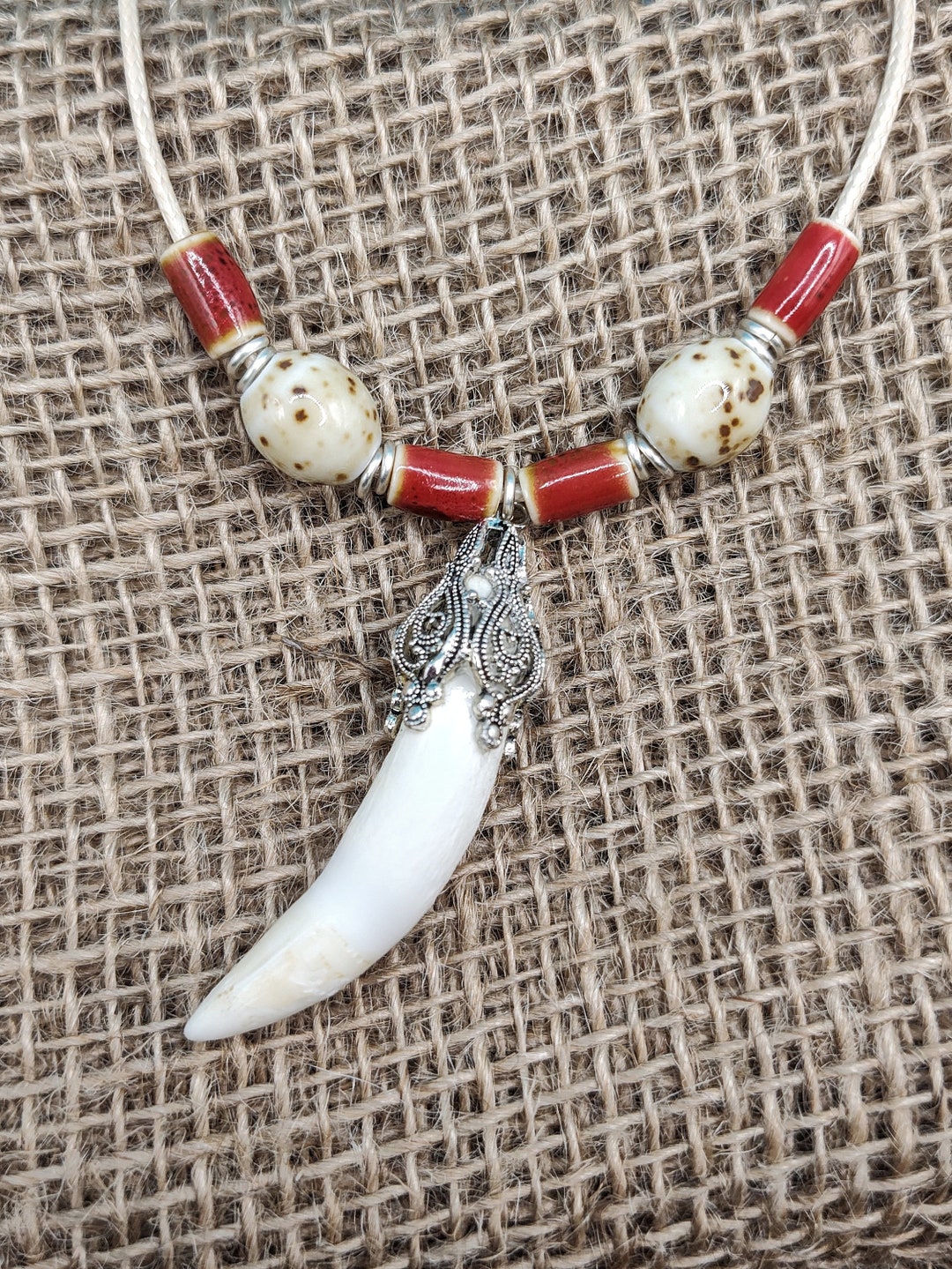 Genuine Alligator Tooth Necklace large - Etsy
