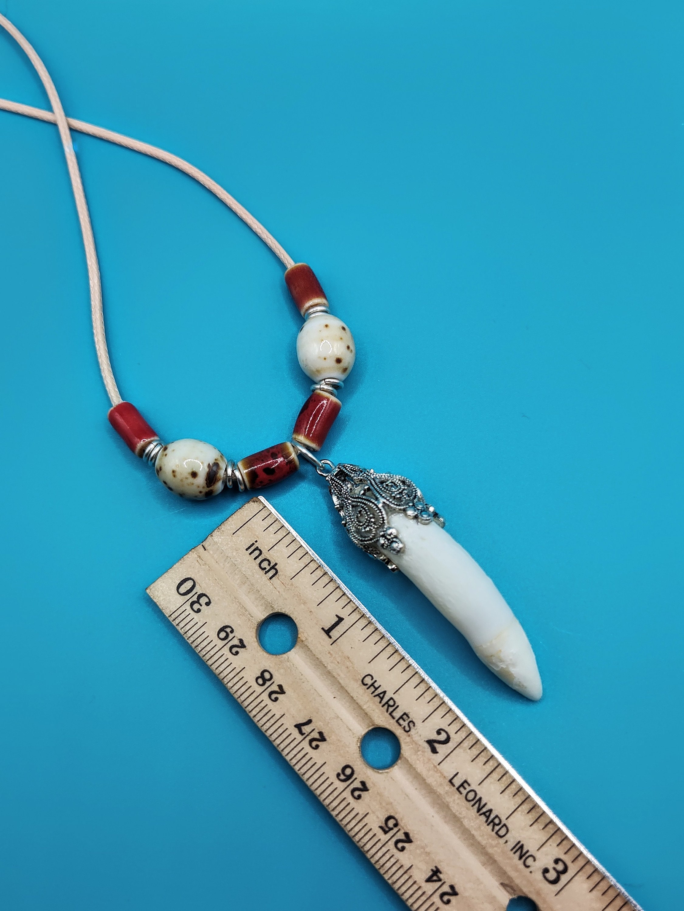 Genuine Alligator Tooth Necklace large - Etsy