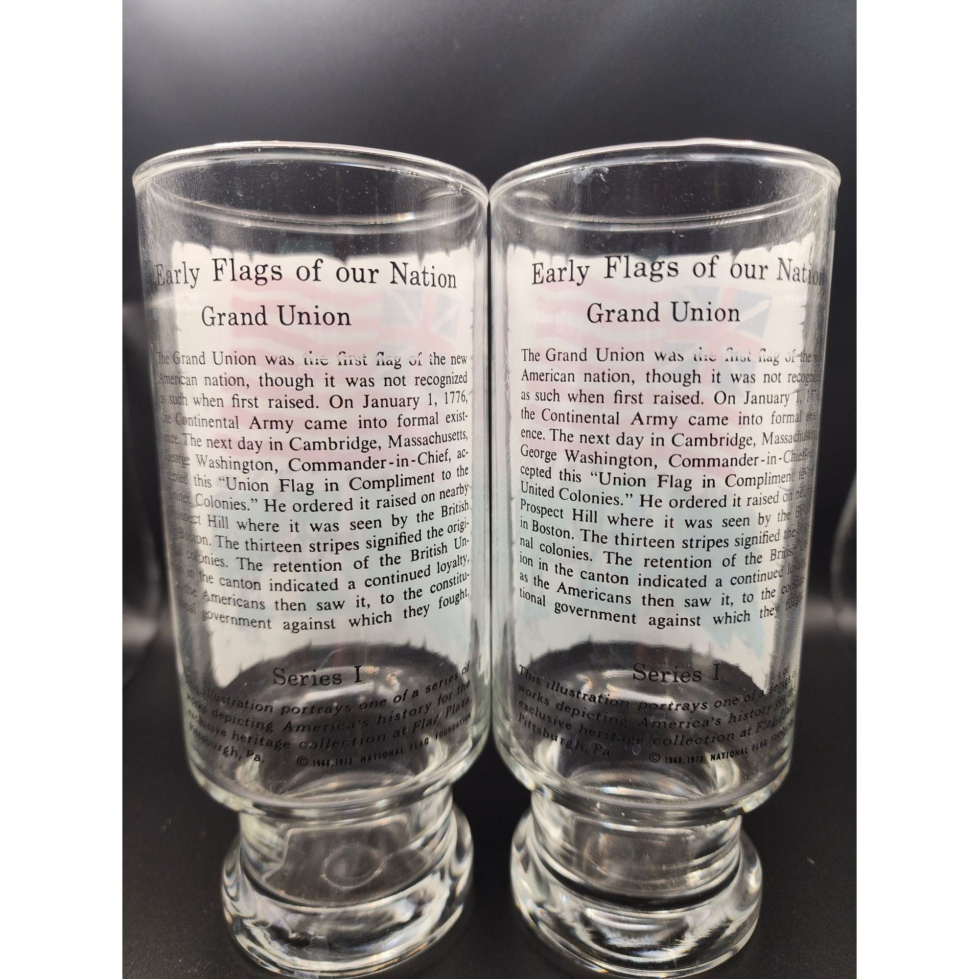 Vintage 1973 Flags of Our Nation Drinking Glass_grand Union_set of 2 - Etsy
