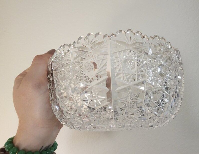 Rare FIND Vintage Polish Small Deep Cut Crystal Bowls 3and Fruit Bowl 1 ...