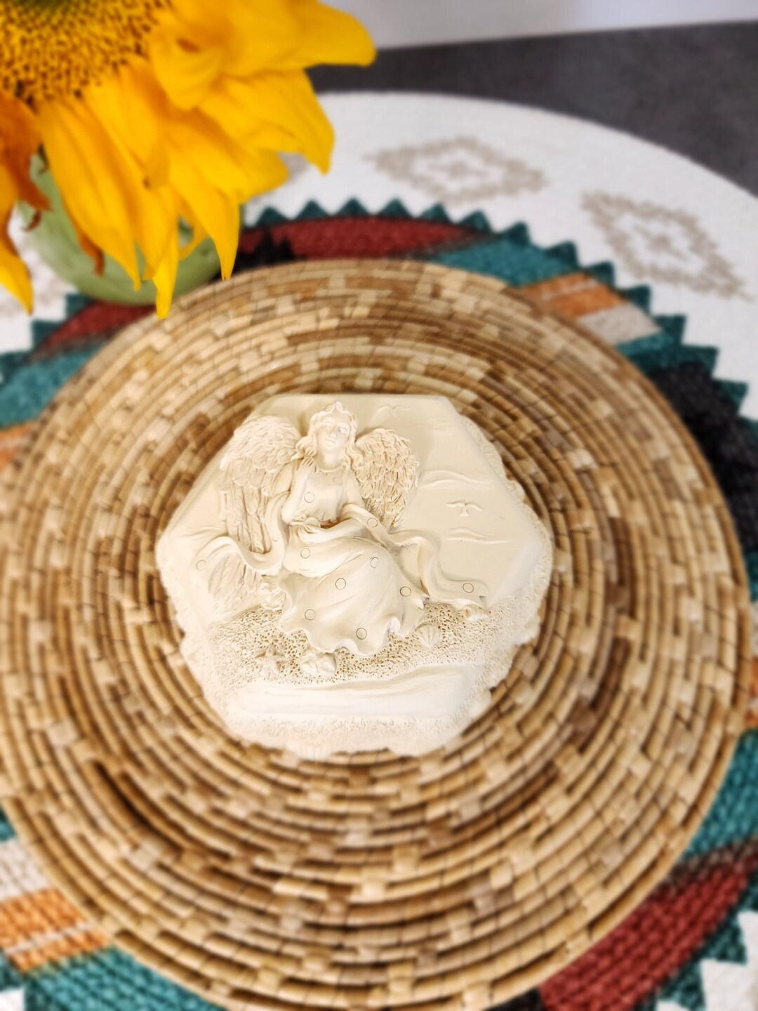 Vintage Heavenly Seas Angel Keepsake Box-angel Trinket Box - Etsy