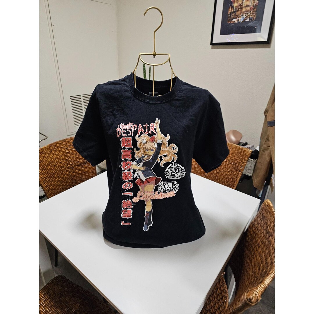 Anime Despair Black Graphic T-shirt Featuring Junko Enoshima Character ...
