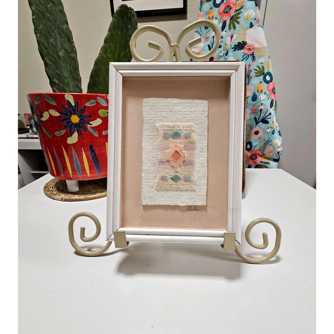 Vintage Figi Graphics Handcrafted Paper Art With Pastel Geometric ...