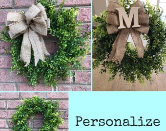 Wreath with initial | Etsy