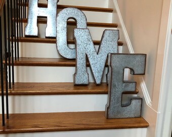 Large Galvanized Letters | Etsy