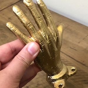 Gold Left Hand Hook, Curtain Holdback, Wall Hooks, Wall Hook, Coat ...
