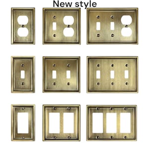 Antique Brass or Gold Switch Plate Cover, Modern Home Decor, FREE ...