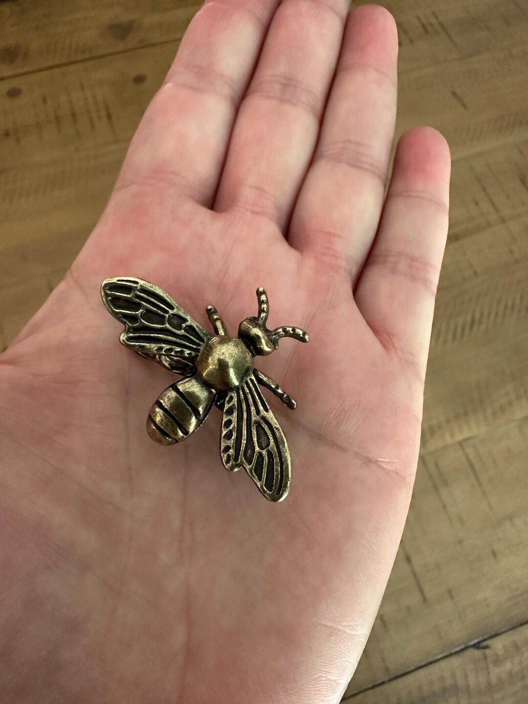 Brass Bee Figurine, Mini Bee Decor, Bee Paperweight - Etsy