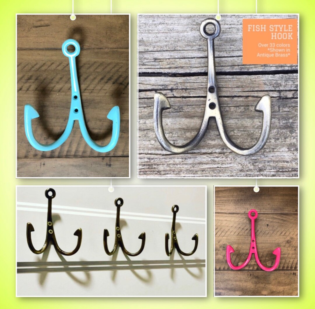 Fishing Style Hook, Lake House Hook, Fishing Style Metal Hook, Wall ...