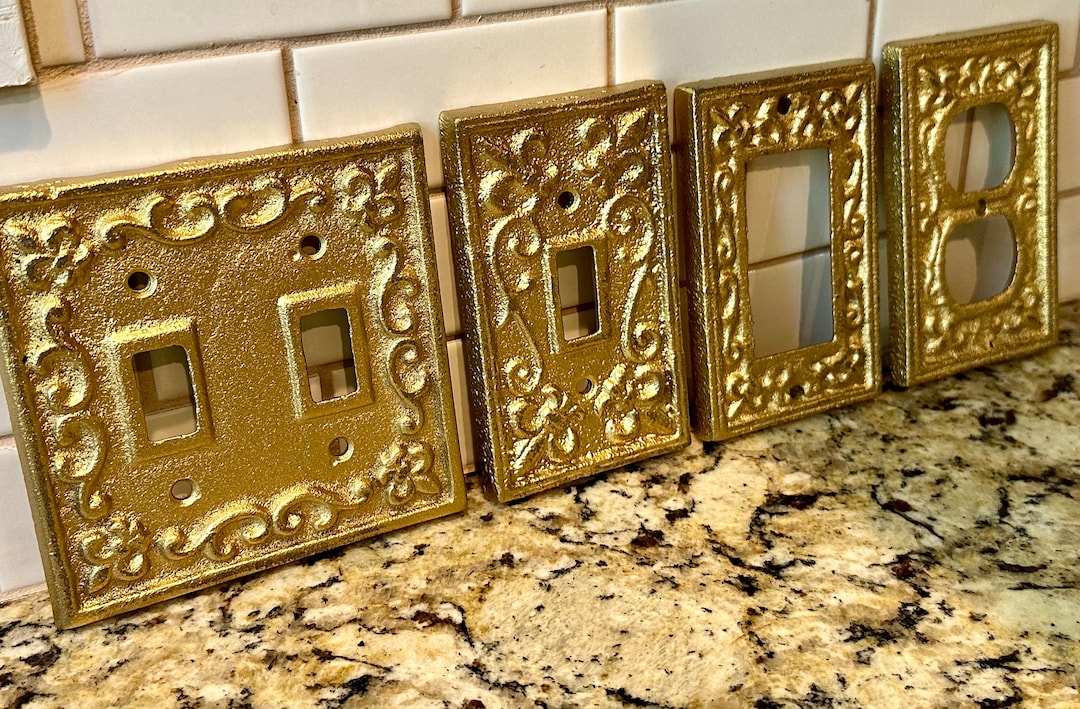 SALE/GOLD Switch Plates/single Light Switch Cover/nursery/bedroom/light ...
