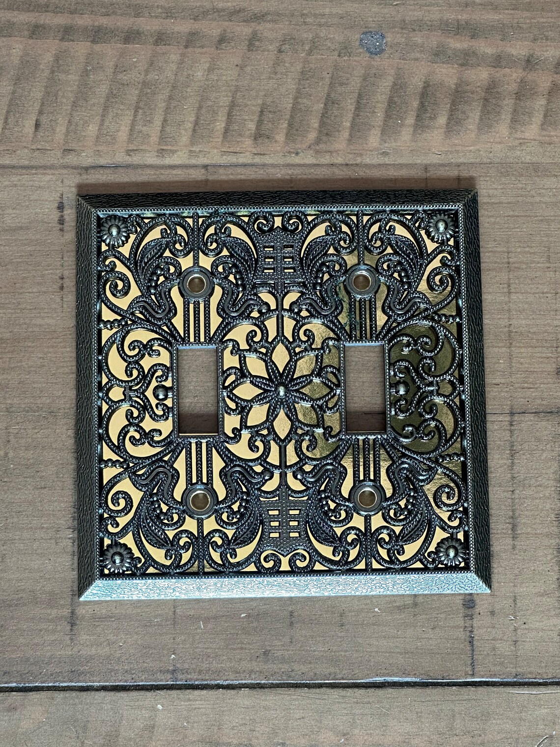 Ornate Metal Switch Plate Cover, Gold/brass Finish - Etsy
