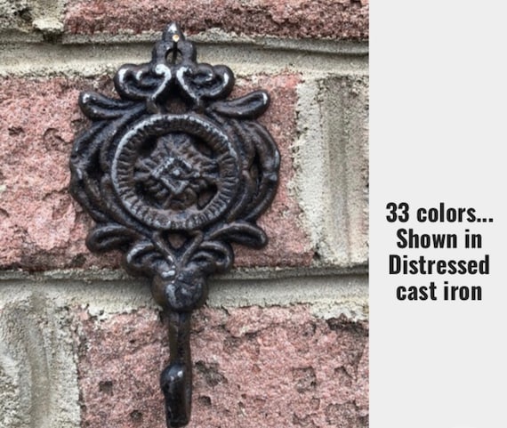 Cast iron Decorative wall hook/Pick color/ Shabby chic metal | Etsy