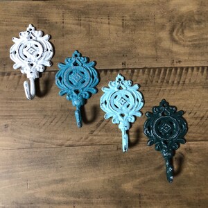 Cast iron Decorative wall hook/Pick color/ Shabby chic metal | Etsy