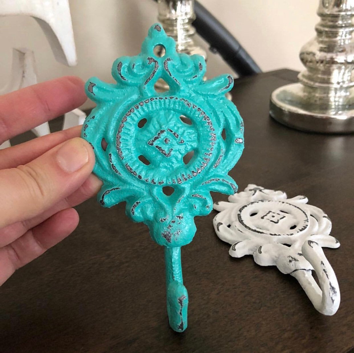 Sale/cast Iron Decorative Wall Hook/pick Color/ Shabby Chic | Etsy