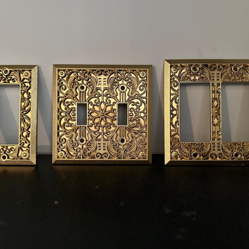 Brass Switch Plate Mcm - Etsy